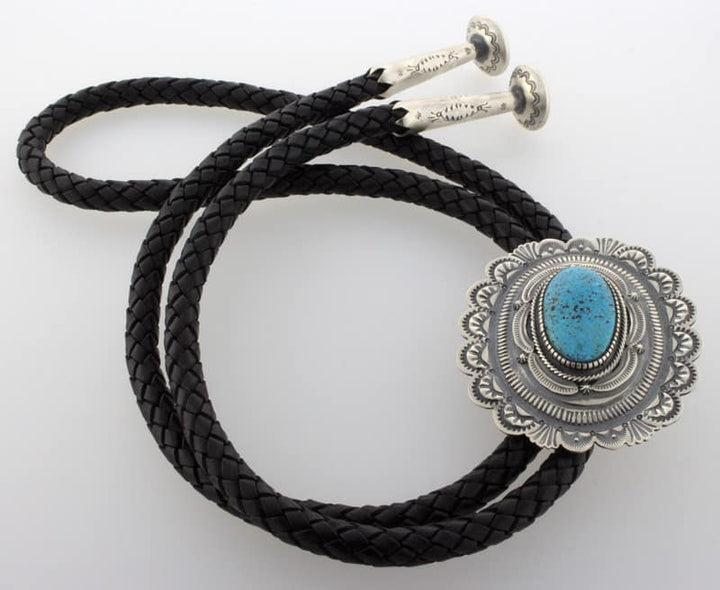 Turquoise Bolo Ties - Navajo Turquoise Bolo Ties - SilverTQ