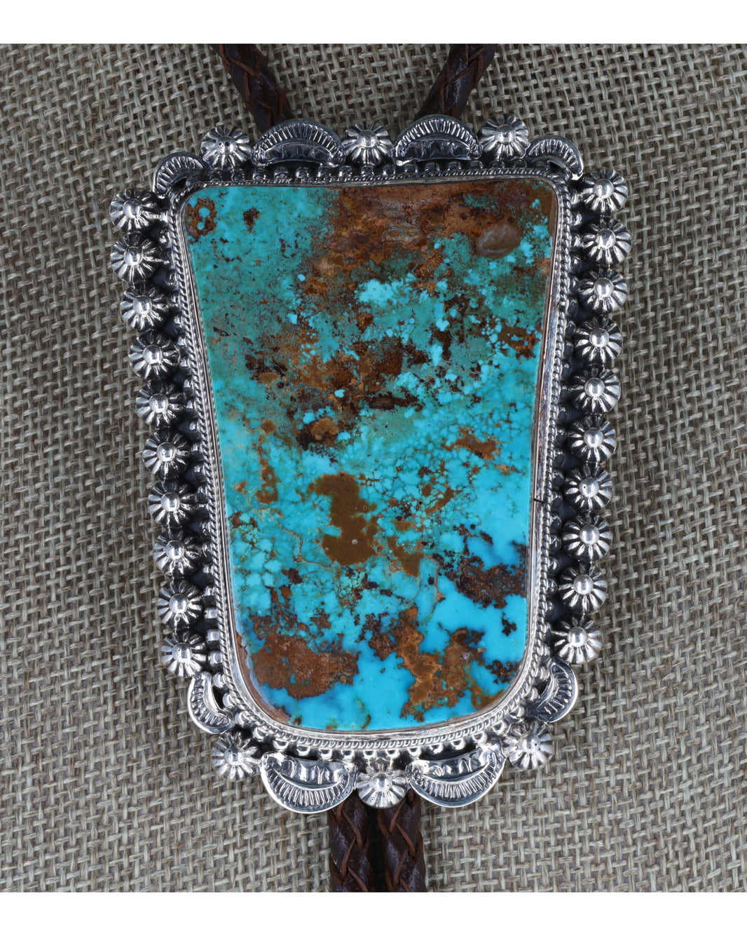 Turquoise Bolo Ties - Navajo Turquoise Bolo Ties - SilverTQ