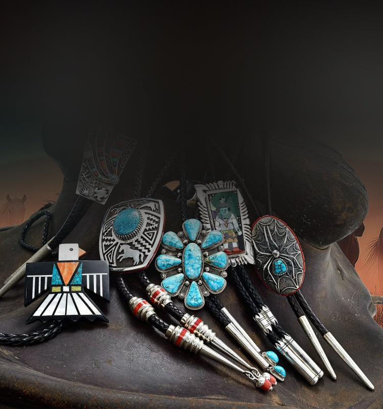 Native American Bolo Ties - Turquoise, Multi-Stone, Silver, & More ...