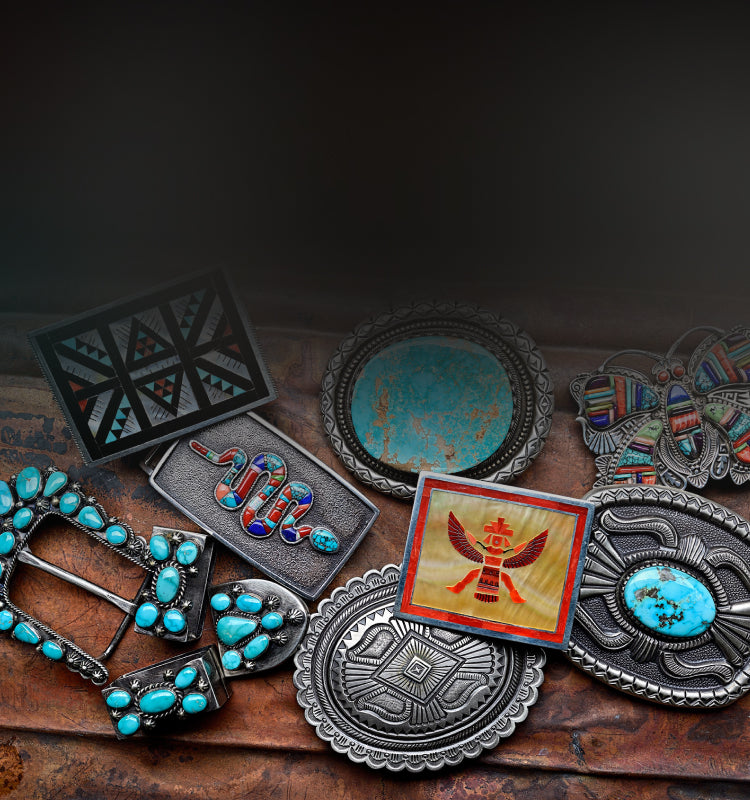 Native American Belt Buckles | Silver, Turquoise, Zuni, & More | SilverTQ