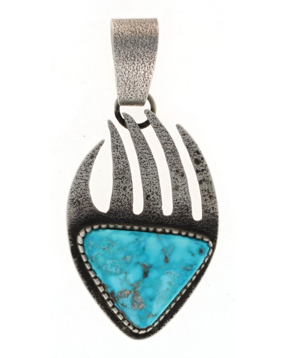 Tufa Cast Natural Kingman Turquoise Bear Paw Pendant - $839 - PE#1536 ...
