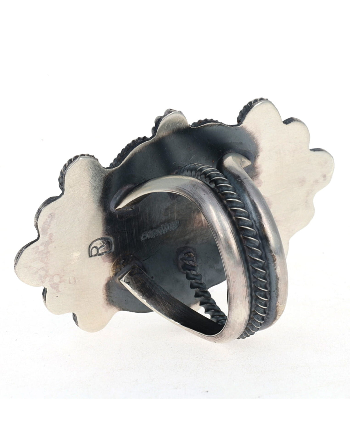 Natural Morenci Turquoise Statement Ring - $575 - R#1826 - SilverTQ