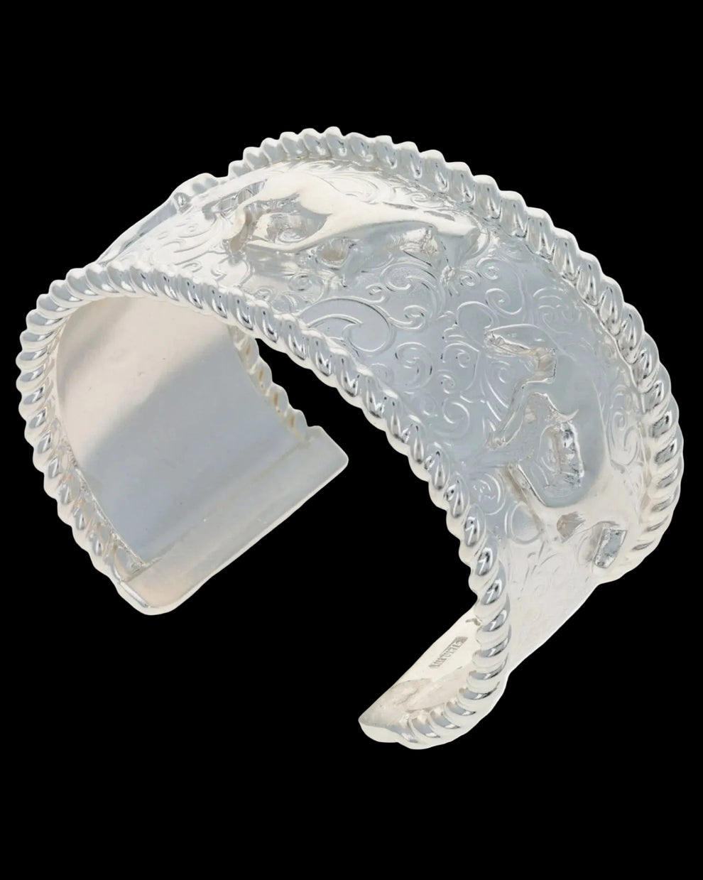 Solid Sterling Silver Horse Bracelet - $1,425 - SLB#1178 - SilverTQ